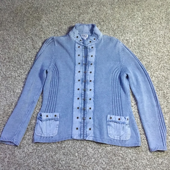 Pbj Blues | Sweaters | Pbj Blues Acid Wash Knit Cardigan Sweater With ...